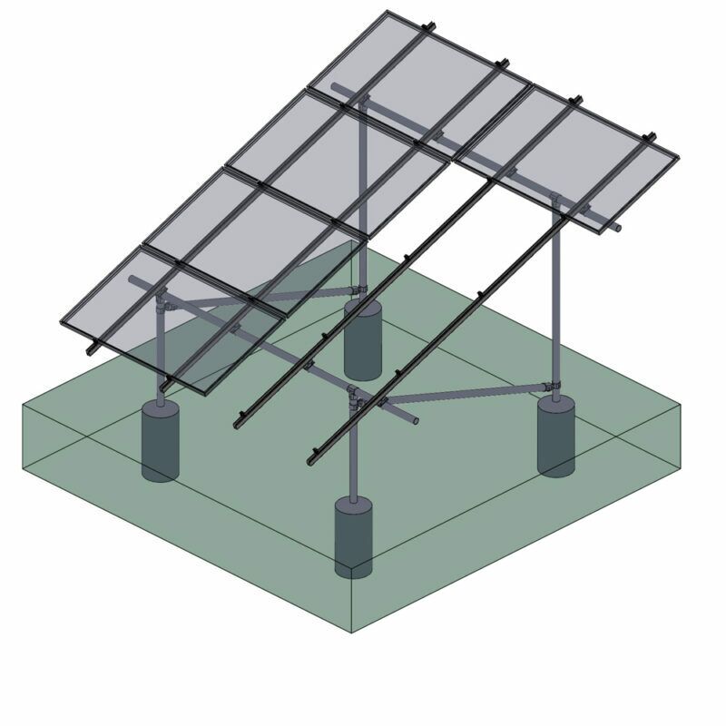 Tamarack Ground Mount Kit A – 3 Modules – 140-IN – for 4 Posts | SanTan ...